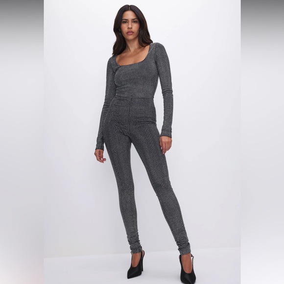 Good American | Pants & Jumpsuits | Good American Crystal Catsuit ...